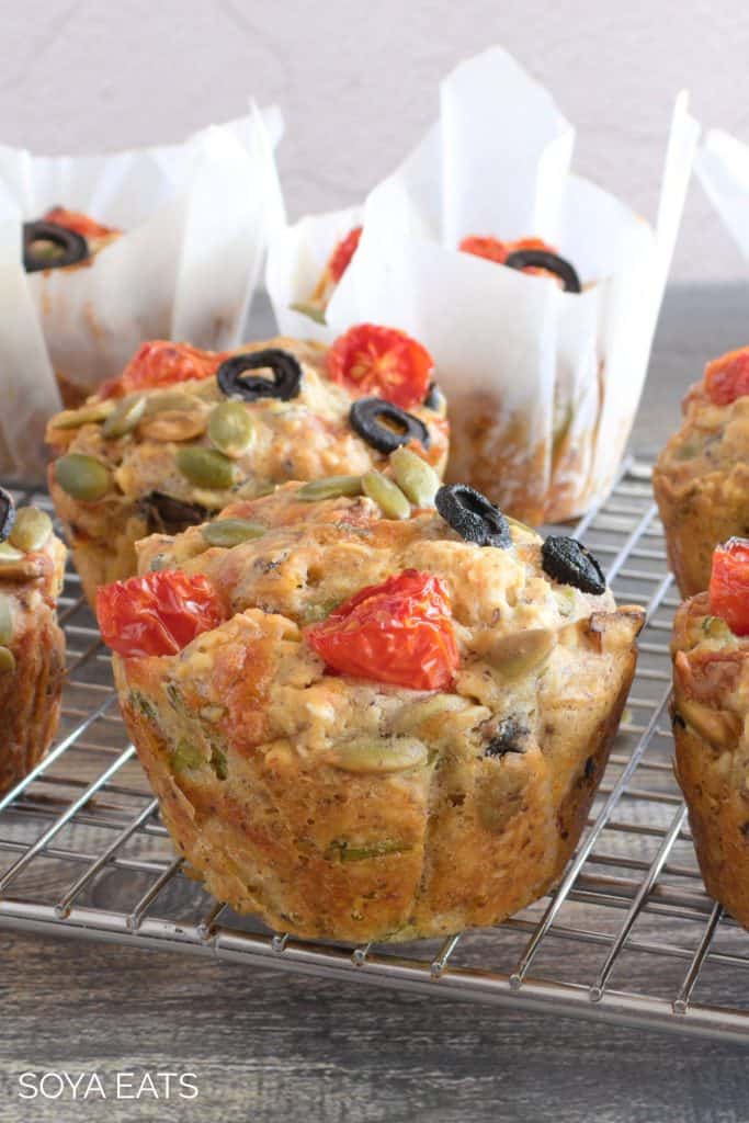 Savory Vegan Muffins With Sundried Tomatoes | Soya Eats